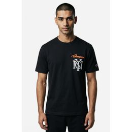 T-Shirt Champion "Graphic Crewneck T-Shirt", Herren, Gr. L, schwarz, Obermaterial: 100% Baumwolle, Shirts T-Shirt, f&uuml;r Erwachsene, mit Rundhalsausschnitt, grafisches Design