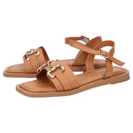 Sandale Sioux "Molsirka-704", Damen, Gr. 40 (UK 6 1/2), braun (cognac), Obermaterial: 100% Kalbsnappaleder CANA. 100% Gummi rubber., Schuhe Sandale