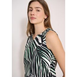 Shirttop Cecil, Damen, Gr. L (42), palm breeze gr&uuml;n, Jersey, Obermaterial: 100% Baumwolle, bedruckt, V-Ausschnitt, Tops Shirttop, grafisches Muster, Baumwolle
