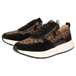 Sneaker Sioux "Sunivla-702-J", Damen, Gr. 36 (UK 3 1/2), braun, Obermaterial: 40% Kalbsveloursleder CAVL. 30% Ziegenveloursleder GOVL. 30% Kalbslackleder CAPA. 100% Gummi rubber., Schuhe Sneaker