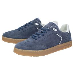 Sneaker Sioux "Tedroso-708", Herren, Gr. 39 (UK 5 1/2), blau (dunkelblau), Obermaterial: 100% Kalbsveloursleder CAVL. 100% Gummi rubber., Schuhe Sneaker
