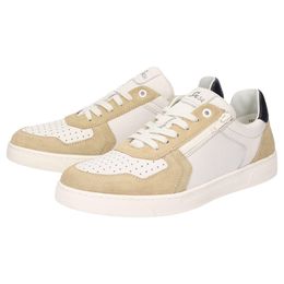 Sneaker Sioux "Tertulio-700-H", Herren, Gr. 41 (UK 7), beige, Obermaterial: 50% Kalbsveloursleder CAVL. 50% Kalbsleder CAL. 100% Gummi rubber., Schuhe Sneaker