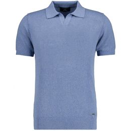 Poloshirt Ragman, Herren, Gr. L, mittelblau, 726, Feinstrick, Baumwolle, regular fit, ohne Ausschnitt, Shirts