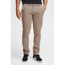 Chinohose Blend "BHTrompo", Herren, Gr. 32, L&auml;nge 34, beige, Web, 98% Baumwolle, 2% Elasthan, unifarben, regular fit normal, Hosen Chinohose, Stoffhose mit G&uuml;rtelschlaufen und Leder-Details - Regular Fit