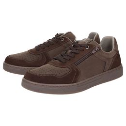 Sneaker Sioux "Tertulio-700-H", Herren, Gr. 41 (UK 7), braun (dunkelbraun), Obermaterial: 50% Kalbsveloursleder CAVL. 50% Rindnubukleder CNU. 100% Gummi rubber., Schuhe Sneaker