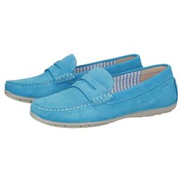 Slipper Sioux "Carmona-700", Damen, Gr. 35 (UK 3), braun (cognac), Obermaterial: 100% Kalbsveloursleder CAVL. 100% Gummi rubber., Schuhe Slipper
