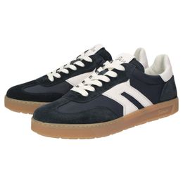 Sneaker Sioux "Tedroso-713", Herren, Gr. 39 (UK 5 1/2), blau (dunkelblau), Obermaterial: 40% Kalbsveloursleder CAVL. 30% Textilmaterial TEXMAT. 30% Lammleder LEL. 100% Gummi rubber., Schuhe Sneaker