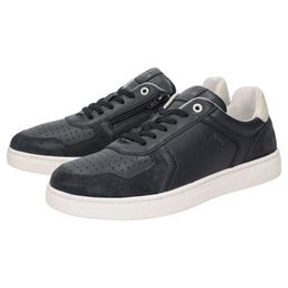 Sneaker Sioux "Tertulio-702-H", Herren, Gr. 40 (UK 6 1/2), blau (dunkelblau), Obermaterial: 50% Kalbsveloursleder CAVL. 50% Lammnappaleder LANA. 100% Gummi rubber., Schuhe Sneaker