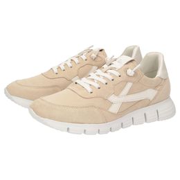 Sneaker Sioux "Mokrunner-D-021", Damen, Gr. 36 (UK 3 1/2), beige, Obermaterial: 50% Ziegenveloursleder GOVL. 50% Lammnappaleder LANA. 100% Gummi rubber., Schuhe Sneaker