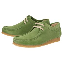 Schn&uuml;rschuh Sioux "Grashopper-D-015", Damen, Gr. 37 (UK 4), gr&uuml;n, Obermaterial: 100% Kalbsveloursleder CAVL. 100% Naturkautschuk NaRubber., Schuhe Schn&uuml;rschuh