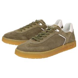 Sneaker Sioux "Tedroso-708", Herren, Gr. 39 (UK 5 1/2), gr&uuml;n, Obermaterial: 100% Kalbsveloursleder CAVL. 100% Gummi rubber., Schuhe Sneaker