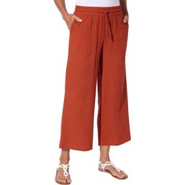 CR&Eacute;ATION L Damen Culotte in Struktur-Qualit&auml;t rostrot Gr&ouml;&szlig;e 38