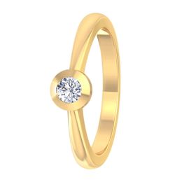 Diamantring ONE ELEMENT "Ring aus 585 Gold" Gr. 52, gold, Fingerringe, Damen, 52, 0,25, Gold, Diamantring, 1 Lab Grown Diamant 0,25 ct