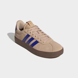 Sneaker adidas Sportswear "VL COURT 3.0", Herren, Gr. 36, magic beige, lucid blau, gold metallic, Leder, Synthetik, Schuhe Sneaker, inspiriert vom Design des adidas samba, Topseller