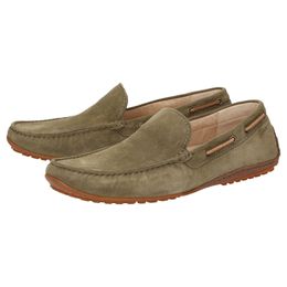 Slipper Sioux "Callimo", Herren, Gr. 40 (UK 6 1/2), gr&uuml;n, Obermaterial: 50% Kalbsveloursleder CAVL. 50% Kalbsnappaleder CANA. 100% Gummi rubber., Schuhe Slipper