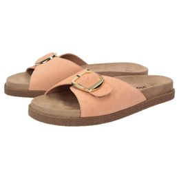Pantolette Sioux "Yumidera-700", Damen, Gr. 36 (UK 3 1/2), orange, Obermaterial: 100% Kalbsveloursleder CAVL. 100% Gummi rubber., Schuhe Pantolette