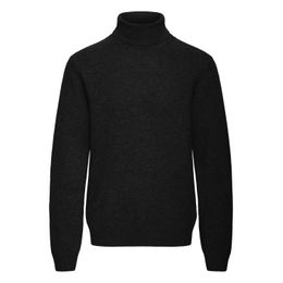 Rollkragenpullover Casual Friday "Strickrollkragenpull CFKarl", Herren, Gr. L, schwarz (anthrazit schwarz), Obermaterial: 80% Wolle WO. 20% Polyamid PA., Pullover Rollkragenpullover
