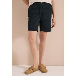 Shorts Cecil, Damen, Gr. 28, N-Gr, palm breeze gr&uuml;n, Web, Obermaterial: 97% Baumwolle, 3% Elasthan. Futter: 100% Baumwolle, unifarben, loose fit ca. Mitte Oberschenkel, Hosen Shorts, Unifarbe, Loose Fit, mit Kordel