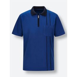 Poloshirt CLASSIC "Poloshirt", Herren, Gr. 44/46, blau (royalblau), 100% Baumwolle, gemustert, mehrfarbig, unifarben, Shirts
