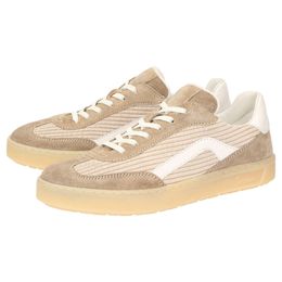 Sneaker Sioux "Tedroso-DA-714", Damen, Gr. 41 (UK 7), beige, Obermaterial: 40% Kalbsveloursleder CAVL. 40% Lammnappaleder LANA. 20% Textilmaterial TEXMAT. 100% Gummi rubber., Schuhe Sneaker