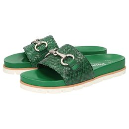 Pantolette Sioux "Libuse-702", Damen, Gr. 36 (UK 3 1/2), gr&uuml;n, Obermaterial: 100% Ziegenleder goatskin. 100% Gummi rubber., Schuhe Pantolette