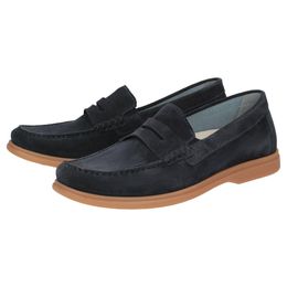Slipper Sioux "Giumelo-712-H", Herren, Gr. 39.5 (UK 6), blau (dunkelblau), Obermaterial: 100% Kalbsveloursleder CAVL. 100% Gummi rubber., Schuhe Slipper