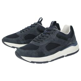 Sneaker Sioux "Rogerlino-700-H", Herren, Gr. 41.5 (UK 7 1/2), blau (dunkelblau), Obermaterial: 80% Kalbsveloursleder CAVL. 20% Textilmaterial TEXMAT. 100% Gummi rubber., Schuhe Sneaker