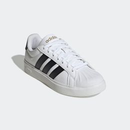 Sneaker adidas Sportswear "STREETTALK", Damen, Gr. 36, cloud wei&szlig;, core schwarz, gold metallic, Synthetik, Schuhe Sneaker, inspiriert vom Design des adidas Superstar