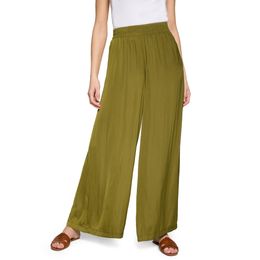 Stoffhose Zero "Damen weit", Damen, Gr. 34, Normalgr&ouml;&szlig;en, fir gr&uuml;n, Jersey, Obermaterial: 100% Polyester, figurbetont lang, Hosen Stoffhose, Material