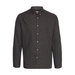 !Solid Langarmhemd SOLID "Langarmhemd SDPepe", Herren, Gr. L, N-Gr, schwarz (true schwarz melange), Obermaterial: 60% Baumwolle CO. 40% Polyester PES., Hemden