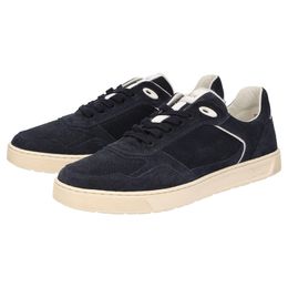 Sneaker Sioux "Tedroso-704", Herren, Gr. 39 (UK 5 1/2), blau (dunkelblau), Obermaterial: 100% Kalbsveloursleder CAVL. 100% Gummi rubber., Schuhe Sneaker