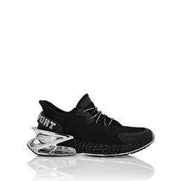 Laufschuh Plein Sport "Thunder Force Genx", Damen, Gr. 35, Normalschaft, schwarz (0291, schwarz, nickel), Schuhe Laufschuh