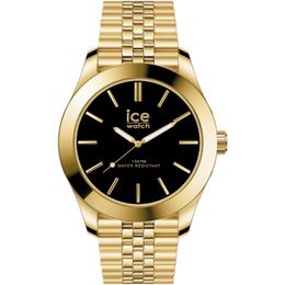 Ice Watch Quarzuhr ICE-WATCH "ICE steel - Small - 3H", gold (goldfarben, schwarz), Armbanduhren, Damen, Quarzuhr, Armbanduhr, Damenuhr, Edelstahlarmband, Wasserdicht bis 10 bar, analog