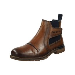 Stiefelette Bugatti "Bugatti Stiefelette Leder", Herren, Gr. 44, cognac, Leder, Schuhe Stiefelette