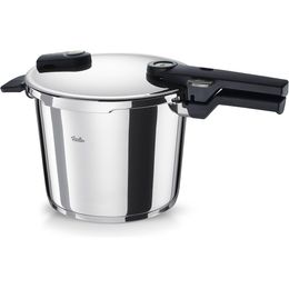 Schnellkochtopf Fissler "VitaquickElemental Dampfkochtopf Premium Drucktopf", silber, B:29,5cm H:24,5cm L:39,5cm &Oslash;:22cm, T&ouml;pfe, Schnellkochtopf, Schnellkochtopf mit 2 Garstufen und Superthermic Boden