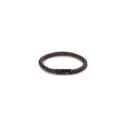 Lederarmband Tommy Hilfiger "CASUAL LEATHER BRAIDED", braun, schwarz, blau, rot, wei&szlig;, Armb&auml;nder, Herren, 19cm, Edelstahl Leder, Edelstahl, Leder, Lederarmband, Emaille