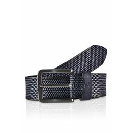 Lederg&uuml;rtel Lerros "G&uuml;rtel *Lewis* aus gepr&auml;gtem B&uuml;ffelleder", Herren, Gr. 100, blau (navy), Leder, G&uuml;rtel Lederg&uuml;rtel