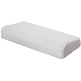 Nackenst&uuml;tzkissen Beco "Vario Soft", wei&szlig;, B:33cm H:11,5cm L:63cm, Bezug: 100% Polyester. F&uuml;llung: 100% Polyurethan, Kopfkissen, mit zwei unterschiedlichen H&ouml;hen und H&auml;rten