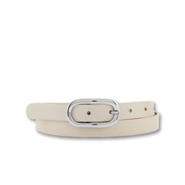 Bernd G&ouml;tz Lederg&uuml;rtel BERND G&Ouml;TZ "Lederg&uuml;rtel mit ovaler Dornschlie&szlig;e im schmalen Stil", Damen, Gr. 105, beige (elfenbein), Rindsleder, G&uuml;rtel Lederg&uuml;rtel