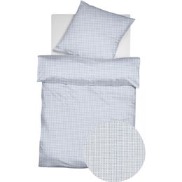 Bettw&auml;sche Fleuresse "Porto", grau (steingrau), B/L: 155cm x 220cm, 1 Stk., 1 Stk., Buntgewebe, B/L: 80cm x 80cm, 2 Stk., Buntgewebe, Obermaterial: 100% Baumwolle, Bettw&auml;sche, Bettw&auml;sche, 100% Baumwolle, in Gr. 135x200, 155x220, 200x200cm, Rei&szlig;verschluss