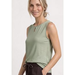 Tr&auml;gertop Street One, Damen, Gr. 34, mint leaf, Web, 50% Baumwolle, 50% Modal, unifarben, comfort fit normal, Rundhals, normaler Saum, Tops Tr&auml;gertop, mit Cut-Out Detail