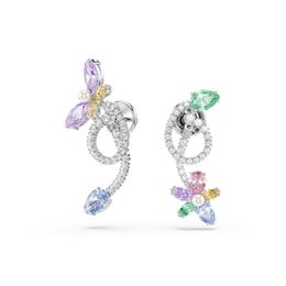 Paar Ohrstecker Swarovski "Schmuck Geschenk 2026 CAPSULE Ohrringe Libelle Blume", metallfarben, kristallwei&szlig;, lila, gelb, gr&uuml;n, pink, blau, wei&szlig;, kristallwei&szlig;, lila, gelb, gr&uuml;n, pink, blau, Ohrringe, Damen, Metall Perlen, Metall, Perlen, mit Swarovski Kristall - mit Swarovski Perle