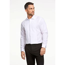 Businesshemd LINDBERGH "Technisches Hemd (Langarm) Modern Fit", Herren, Gr. L, Normalgr&ouml;&szlig;en, wei&szlig;, Obermaterial: 100% Baumwolle, Hemden