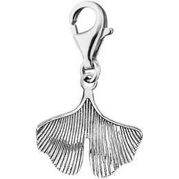 Charm-Einh&auml;nger Engelsrufer "Ginkgo", silber (silberfarben), Charms, Damen, Silber 925 (Sterlingsilber), Made in Germany