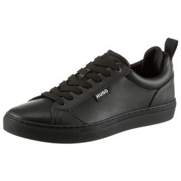 Sneaker Hugo "Morrie_tenn", Herren, Gr. 46, schwarz, Lederimitat, Schuhe Sneaker, Schn&uuml;rschuh, Halbschuh, Freizeitsneaker in dezentem Look