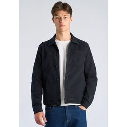 Outdoorhemd LINDBERGH "Hemdjacke Relaxed Fit", Herren, Gr. L, Normalgr&ouml;&szlig;en, schwarz, Obermaterial: 98% Baumwolle, 2% Elasthan, Hemden