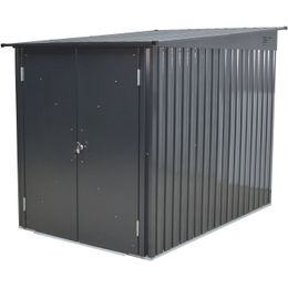 Fahrradbox Tepro "Bike & More Midi", grau (anthrazit), B:142cm H:157cm T:197cm, Metall, Aufbewahrungsboxen, BxTxH: 142x197x157 cm