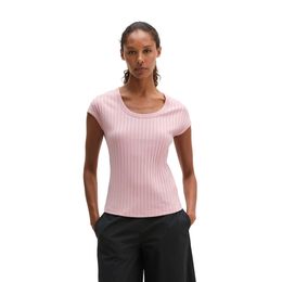 Marc O'Polo T-Shirt MARC O'POLO "aus softem Modal-Organic-Cotton-Mix", Damen, Gr. L, mild rose, Obermaterial: 50% Modal, 50% Baumwolle, unifarben, Basic, slim fit, tiefer Rundhals, Shirts T-Shirt