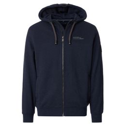 Sweatjacke Casamoda "Casamoda Sweatjacke uni", Herren, Gr. L, blau, 60% Baumwolle, 40% Polyester, Sweatjacken Sweatjacke