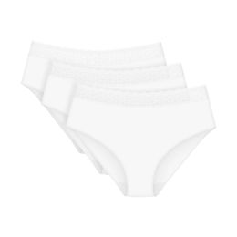 Midislip Triumph "Feel of Modal Midi 3P", Damen, Gr. XS, wei&szlig;, Single Jersey, Obermaterial: 87% Modal, 13% Elasthan, k&ouml;rpernah, Unterhosen, sehr weich, h&ouml;herer Schnitt
